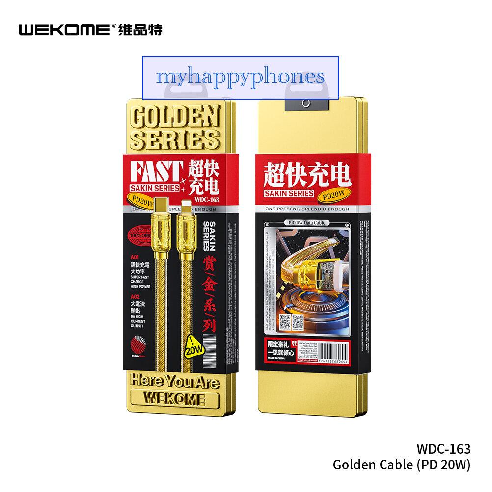 สายชาร์ตสีทอง PD20w ชาร์จเร็ว WEKOME WDC-163 type-C to lightning ...