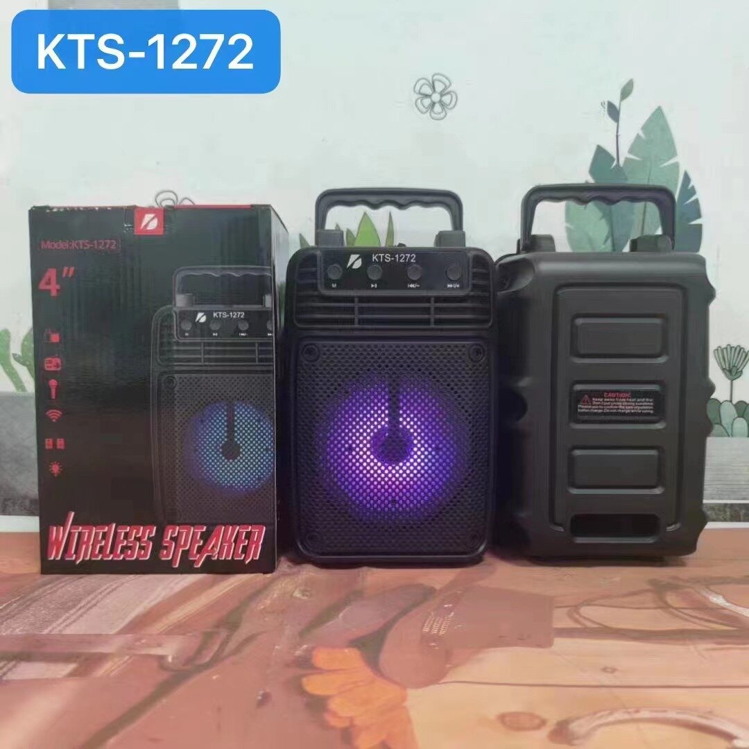 ลำโพงบลูทูธมีที่หิ้ว รุ่น KTS-1272 ลำโพงเสียงดัง เสียบไมค์โคโฟนได้ มีไฟระบบ LED ขนาด4นิ้ว ...