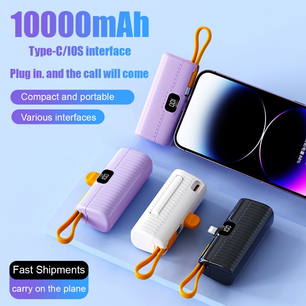 2in1 LBR P03 แบตสำรอง 10000mAh Mini Powerbank ชาร์จเร็ว พาวเวอร์แบงค์มินิพกพา Type-C / IP พร้อม ...