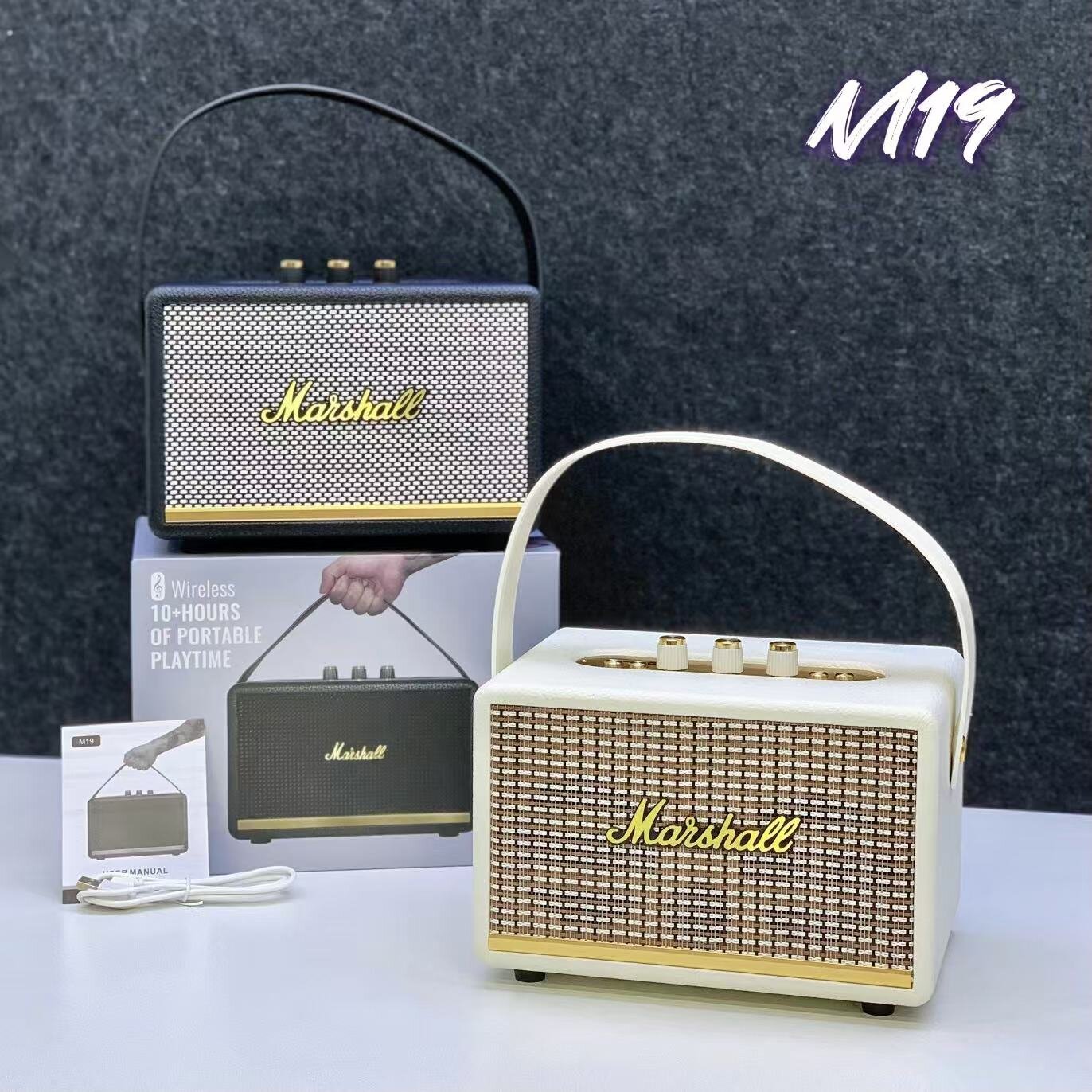 ลำโพงบลูทูธเบสหนัก MarshaII M19 Portable Bluetooth speaker - myhappyphones