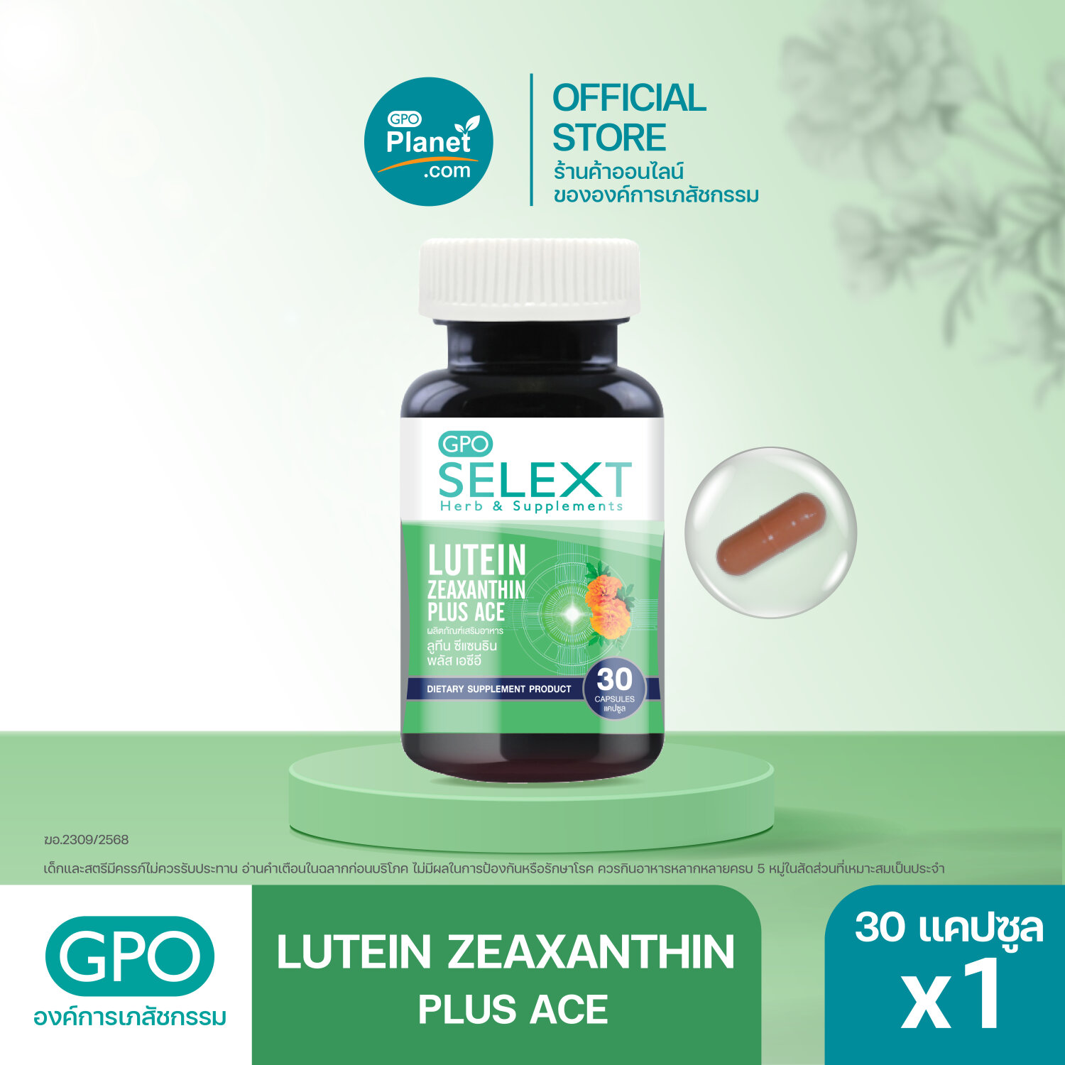 LUTEIN ZEAXANTHIN Plus ACE 30 CAPSULES (Exp.2/10/26) - GPOPLANETองค์การ ...
