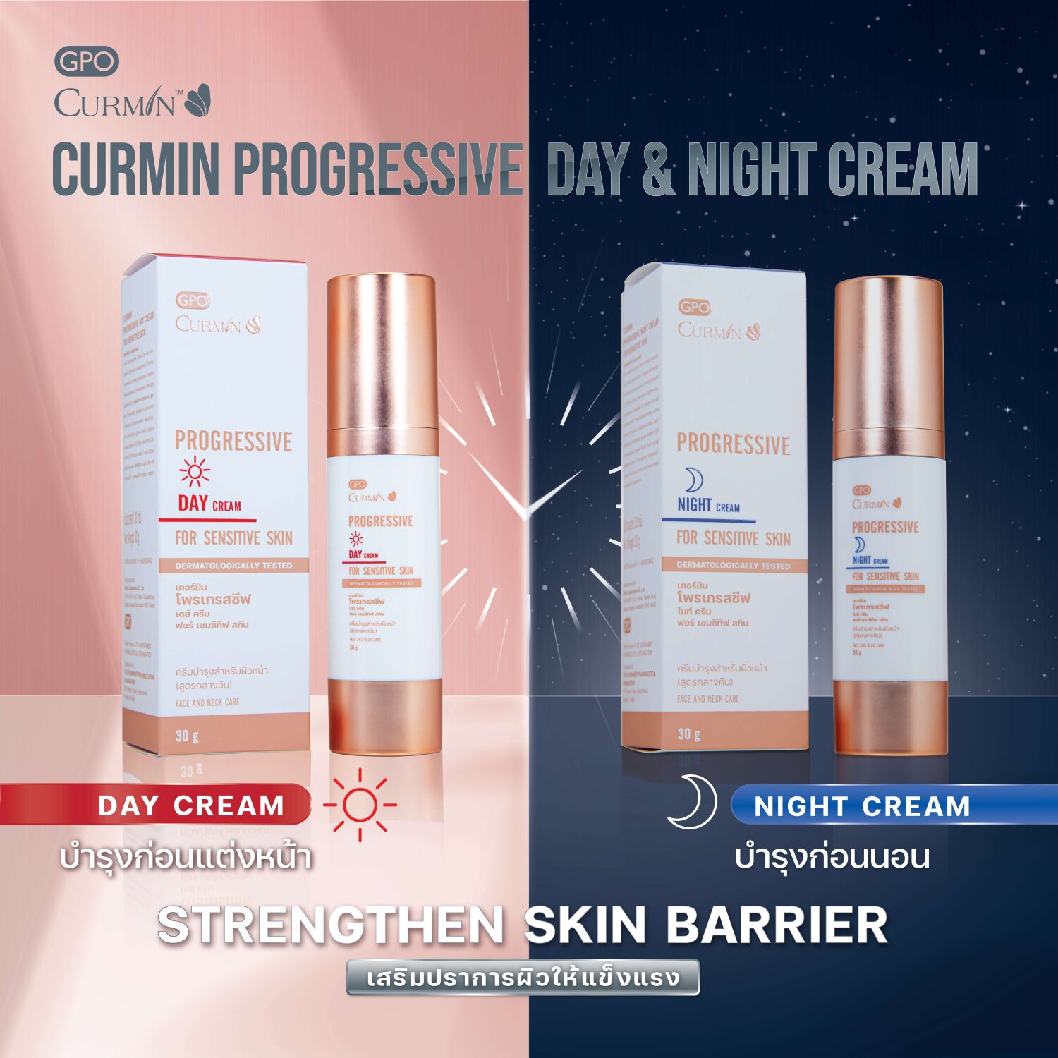 CURMIN PROGRESSIVE DAY CREAM 30 g (Exp.16/10/26) - GPOPLANETองค์การเภสัชกรรม