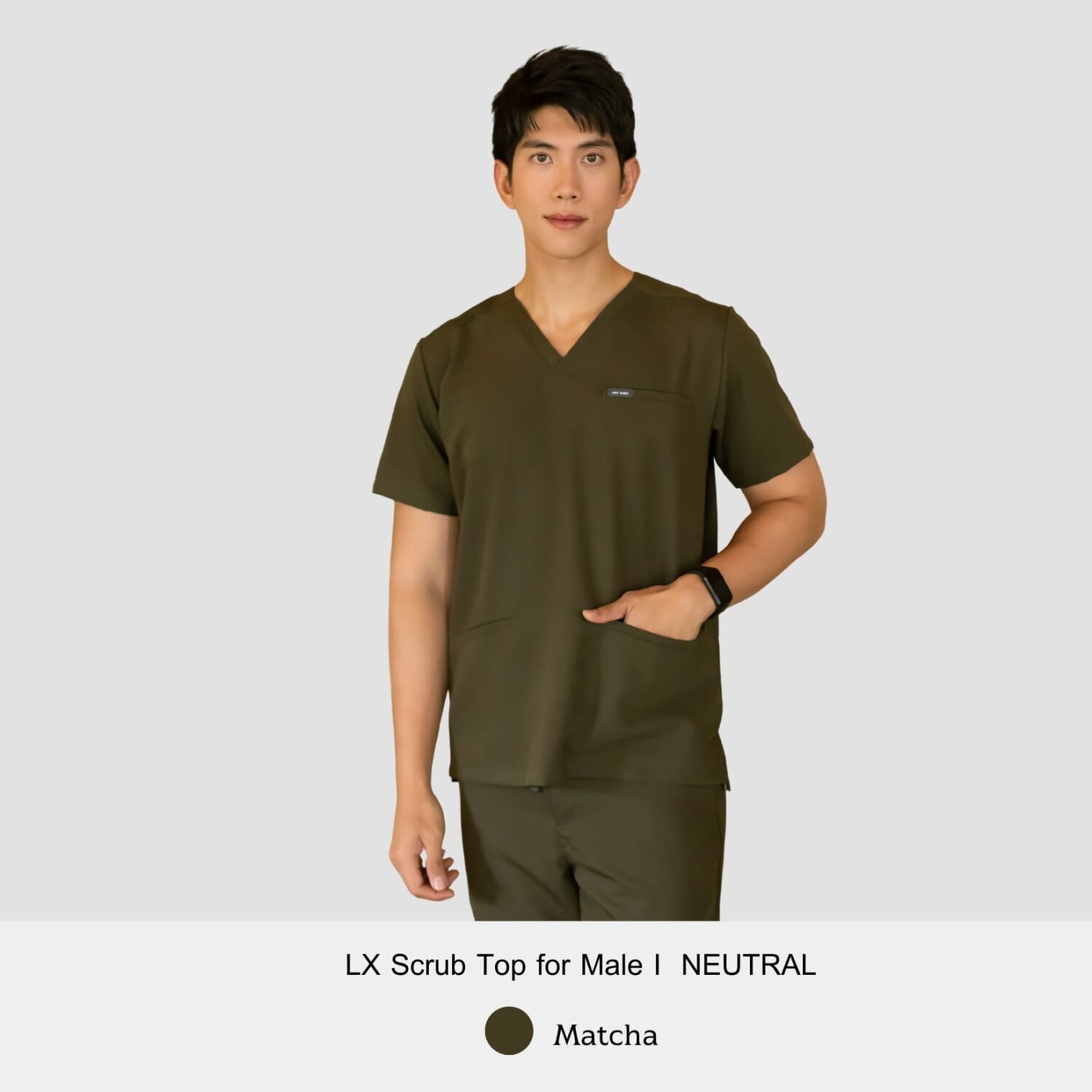 LX Neutral Scrubs Top for Male - PAT-MED