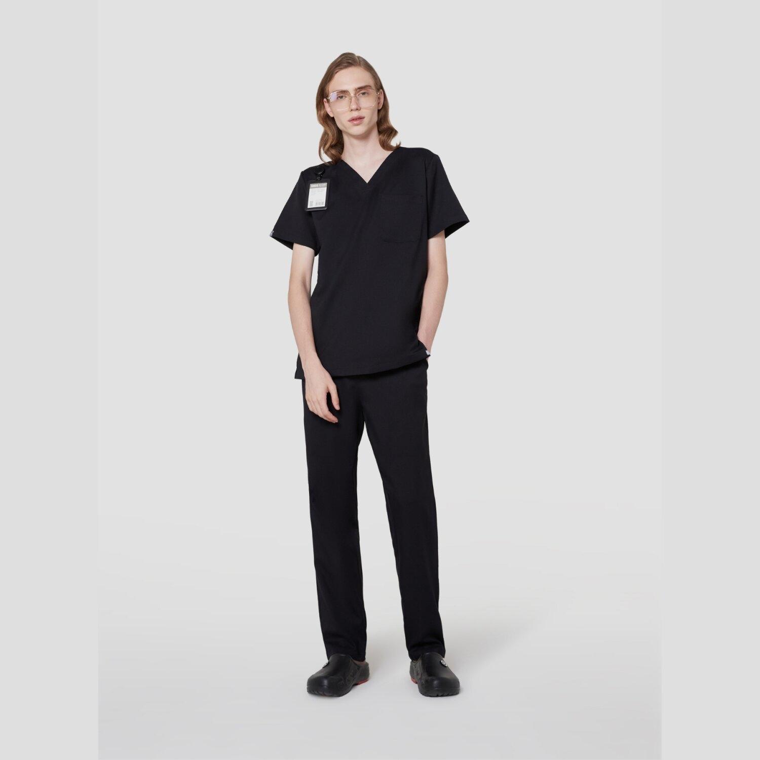 "Dark Knight" Comfy Scrubs Top for Male - PAT-MED