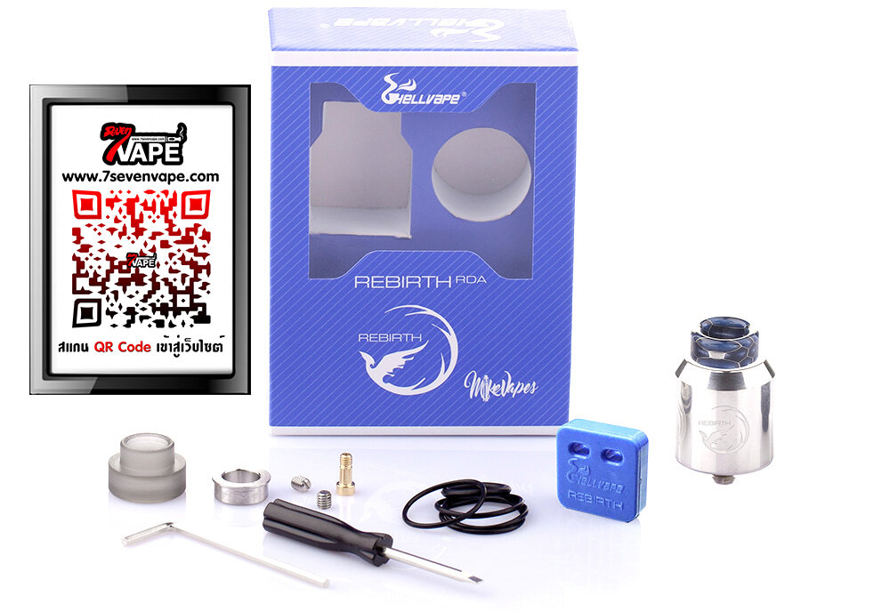 Hellvape Rebirth RDA 24MM | อะตอมหยดสูบ เฮลเวปรีเบิร์ทอาดีเอ [ แท้ ...