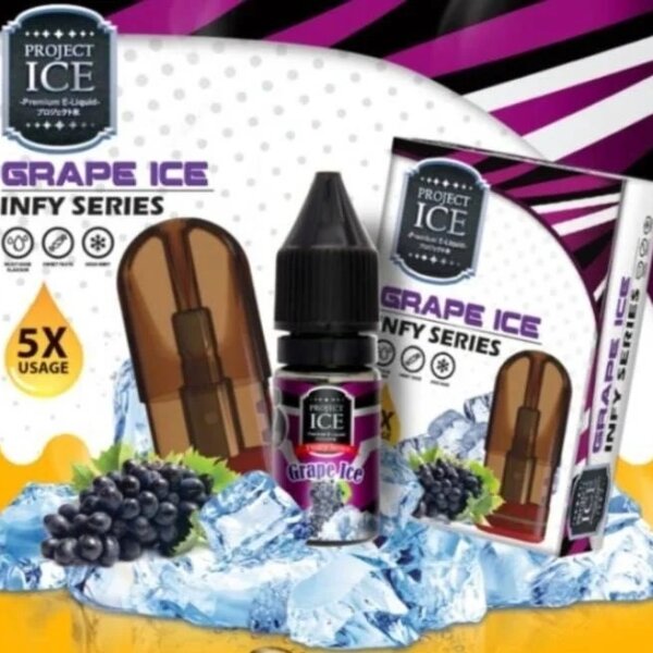 Project Ice INFY Cartridge - Grape Ice (หัวพอดสำหรับตระกูล Relx ...