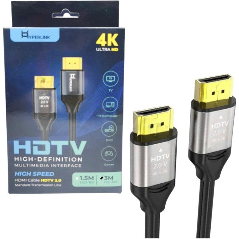 สาย HDMI V2.0 4K 18Gbps 60Hz 3M Hyperlink รุ่น HGI-102 - Thaiimportshop ⭐ ร้านค้าออนไลน์จัดส่งใน ...