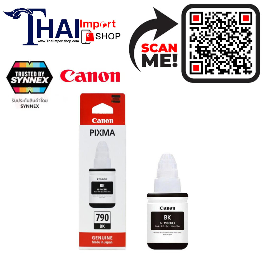 น้ําหมึกเติม CANON INK TANK GI-790BK Model : GI-790BK [ รับประกันแท้โดย ...