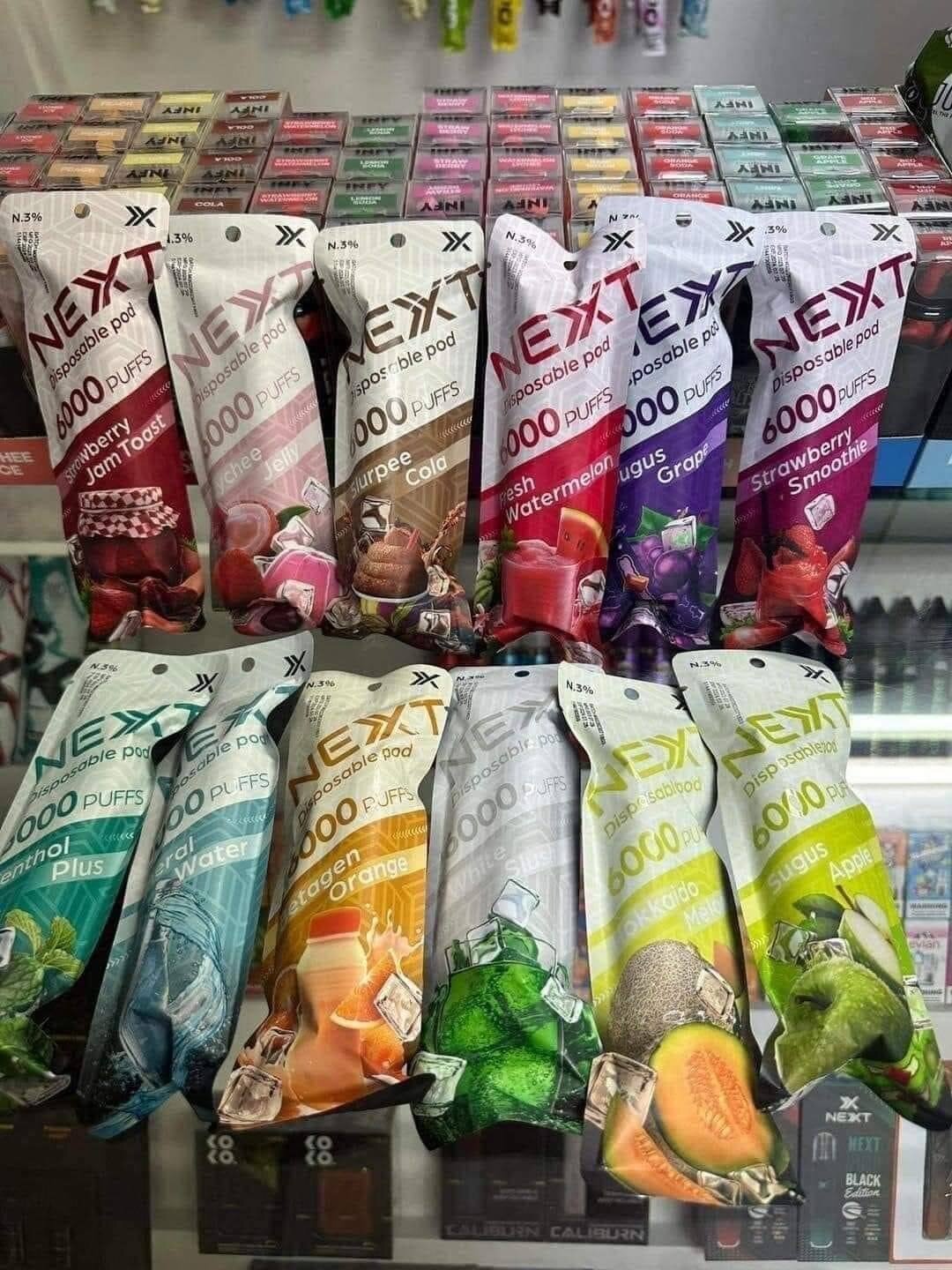 NEXT 6000 Puffs Disposable Pod Nic 5% USB Type-C Charging [ แท้ ...