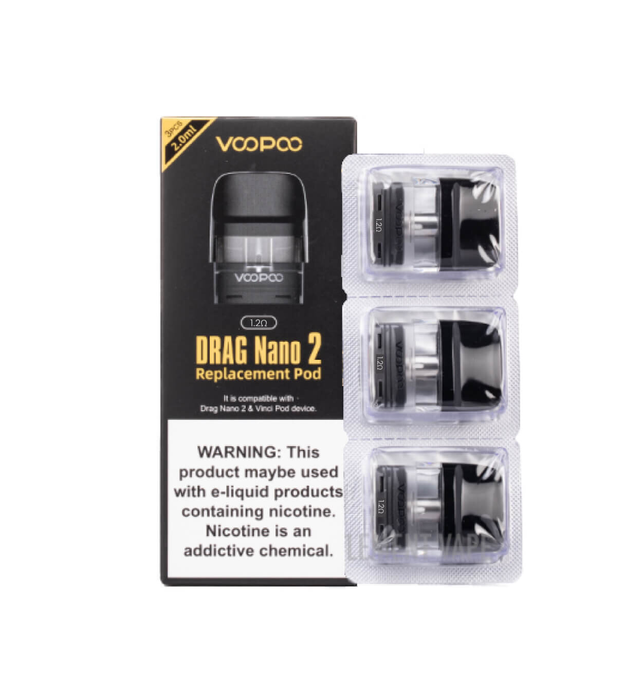 VOOPOO DRAG Nano 2 1.2Ω Refillable Replacement Pod Head 2ml [ แท้ ...