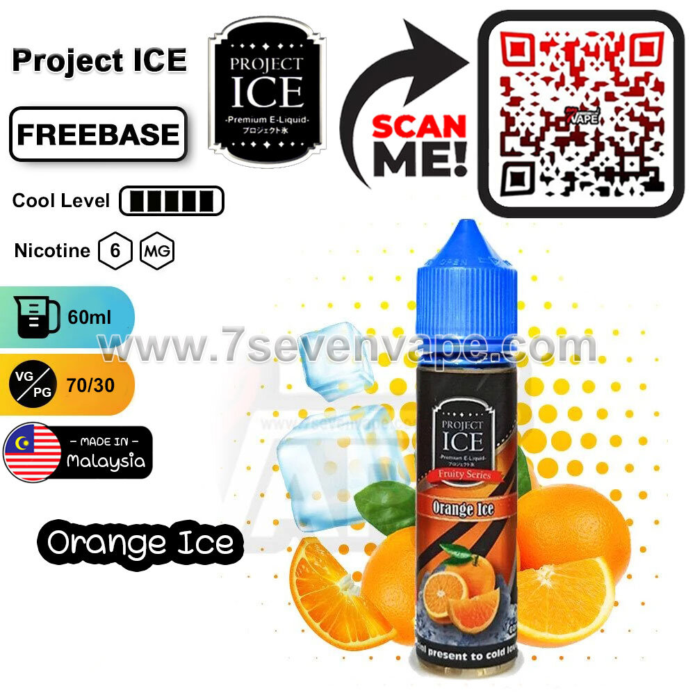 Project ICE Fruity Series Orange Ice Freebase 60ml By Malaysia [ แท้ ...