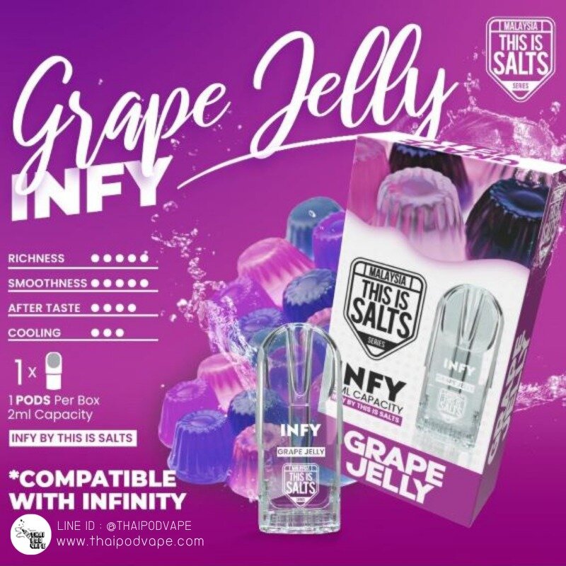 INFY POD Grape Jelly Hua Namya Nic 2ml Nic 3% By This Is Salts [ แท้ ...