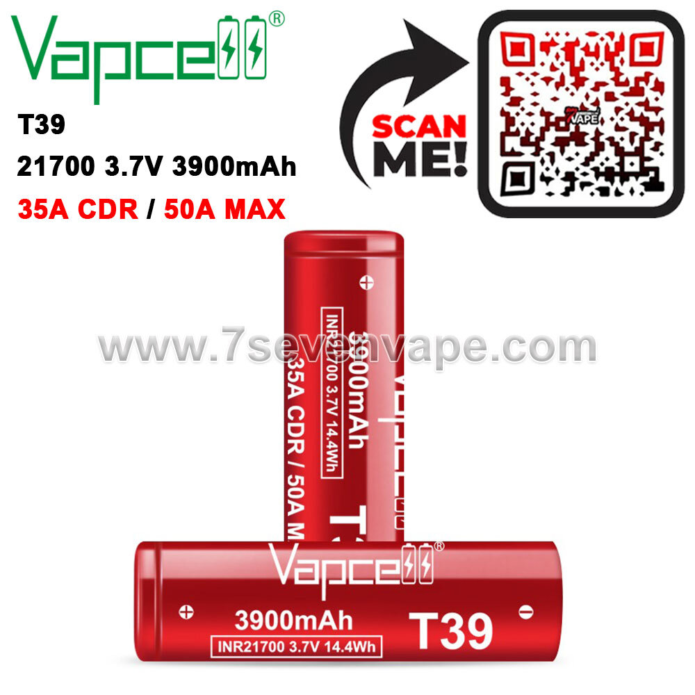 Vapcell T39 INR21700 3.7V 14.4Wh 3900mAh 35A CDR / 50A MAX [ แท้ ] - Thaiimportshop ⭐ ร้านค้า ...
