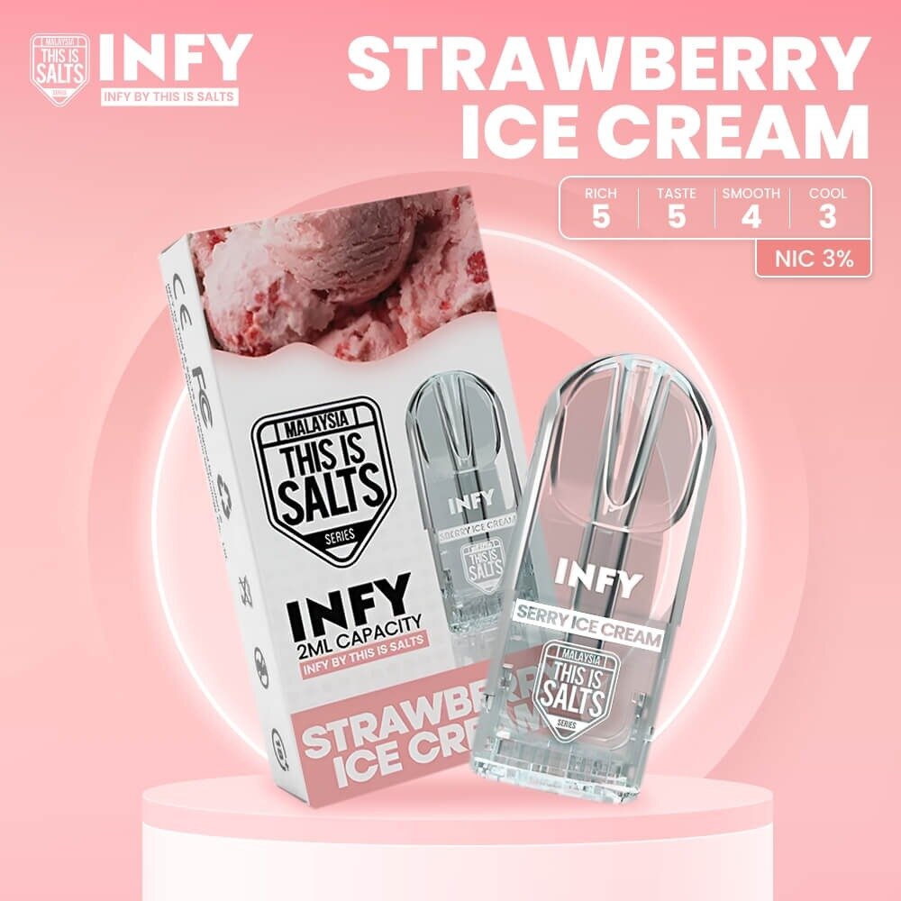 INFY POD Strawberry Ice CreamHua Namya Nic 2ml Nic 3% By This Is Salts ...