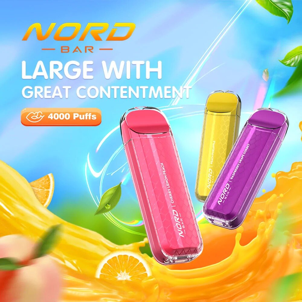 SMOK Nord Bar 4000 Puffs Disposable Pod 600mAh 8.5ml Nic 3-5% USB Micro ...
