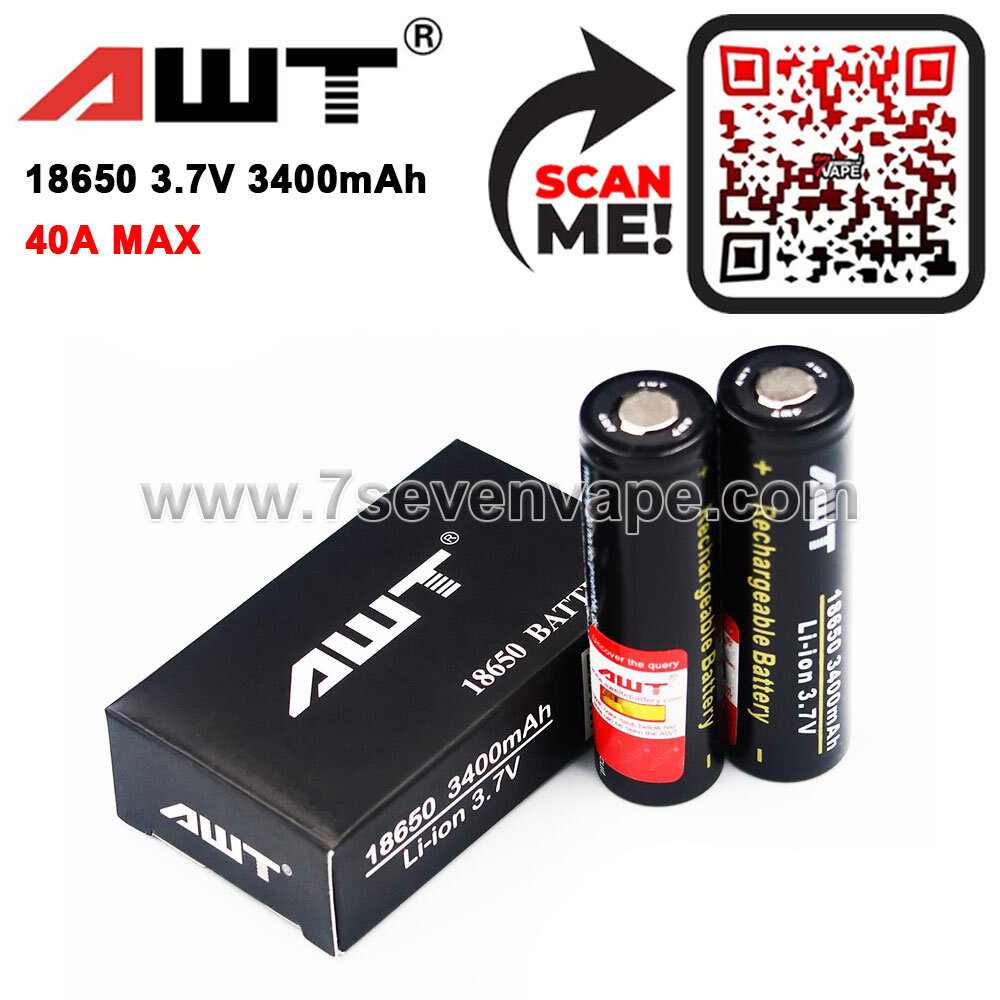 AWT 18650 Li-ion 3.7V 3400mAh 40A [ แท้ ] - Thaiimportshop ⭐ ร้านค้า ...
