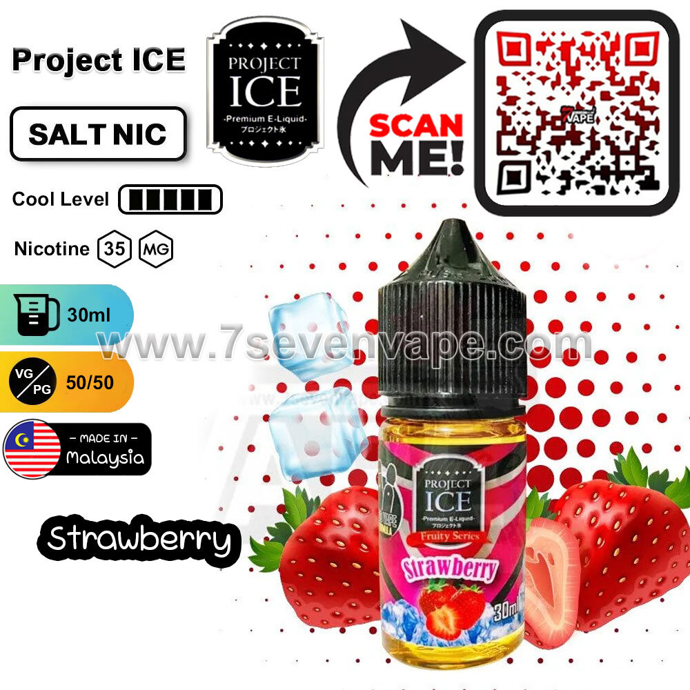 Project ICE Fruity Series Strawberry Salt Nic 30ml By Malaysia [ แท้ ...