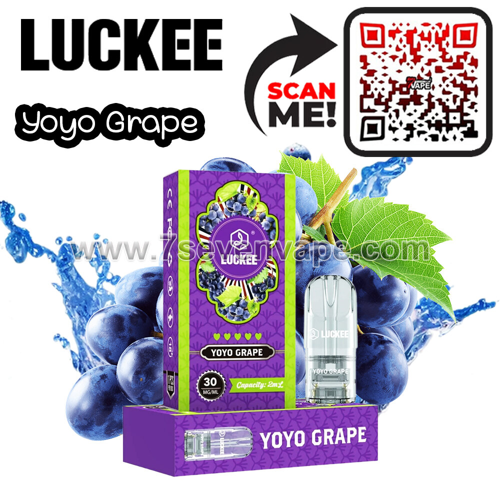 Luckee Yoyo Grape 2ml Hua Namya Nic 3% [ แท้ ] | หัวน้ำยาองุ่นโยโย่ [ ใส่เครื่องตระกูล RELX ...