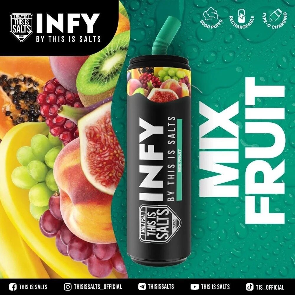 INFY By This Is Salt 6000 Puffs Disposable Pod 550mAh 15ml Nic 3% [ แท้ ...