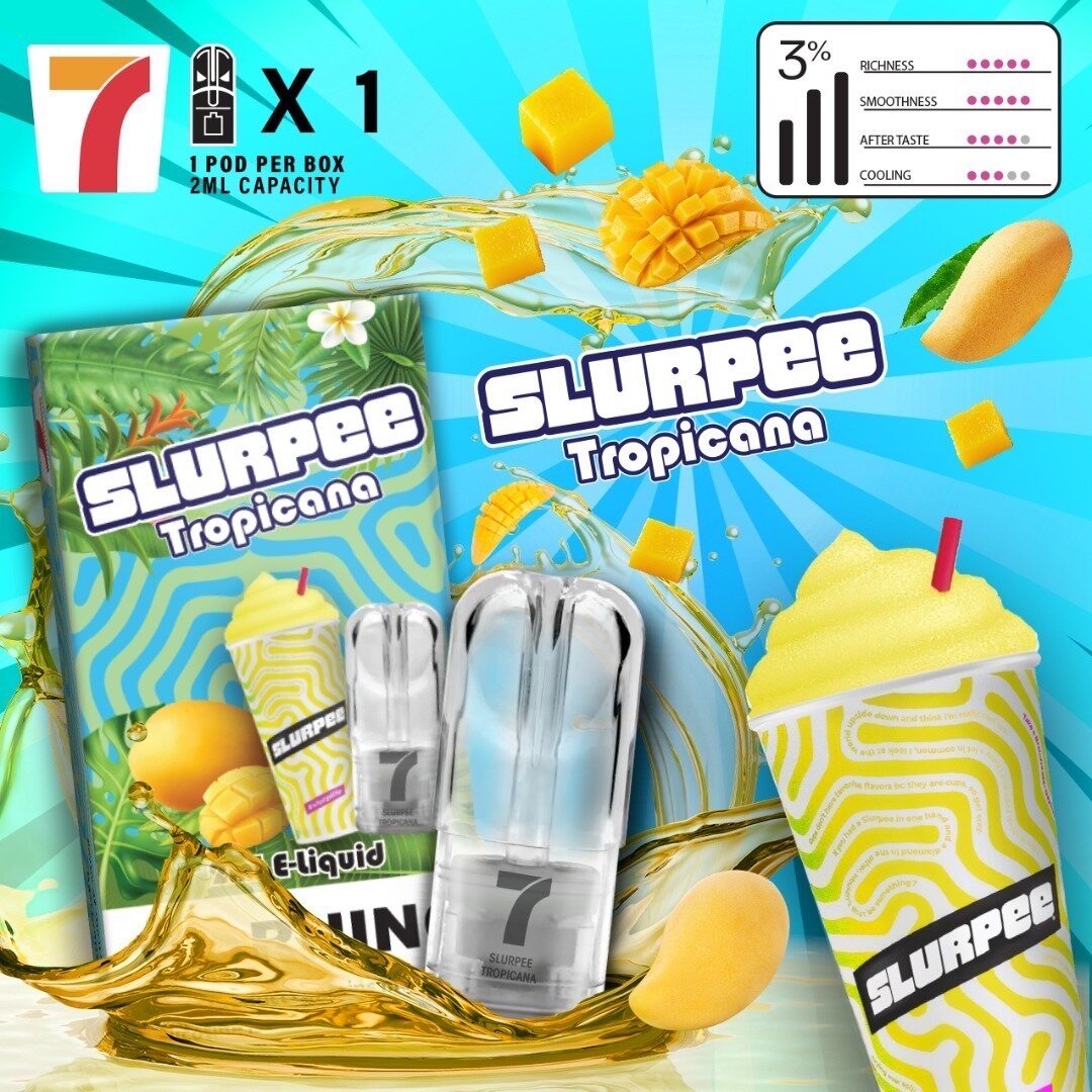 7-11 (Slurpee Tropicana) Pod Head E-Liquid 2-2.5ml Nic 3% [ แท้ ] | หัว ...