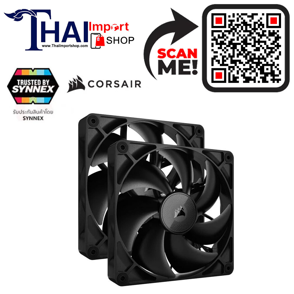 พัดลมเคส CASE FAN CORSAIR RX140, Dual Fan Kit (CO-9051012-WW)/5Y Model ...