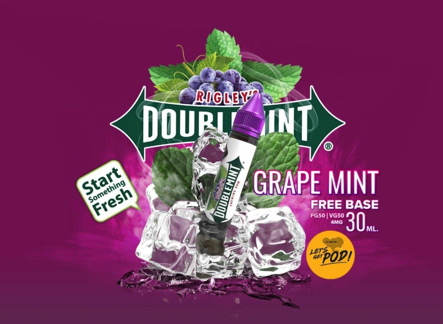 Double mint -Grape Mint องุ่นมิ้นต์ 30ml 4mg - 2shaypod บุหรี่ไฟฟ้า น้ำยาบุหรี่ไฟฟ้าราคาถูก