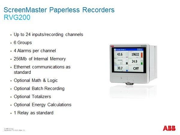 RVG200-12A Paperless Recorder 12 Chanel - บริษัท เจ เค เอส อินเตอร์ ...