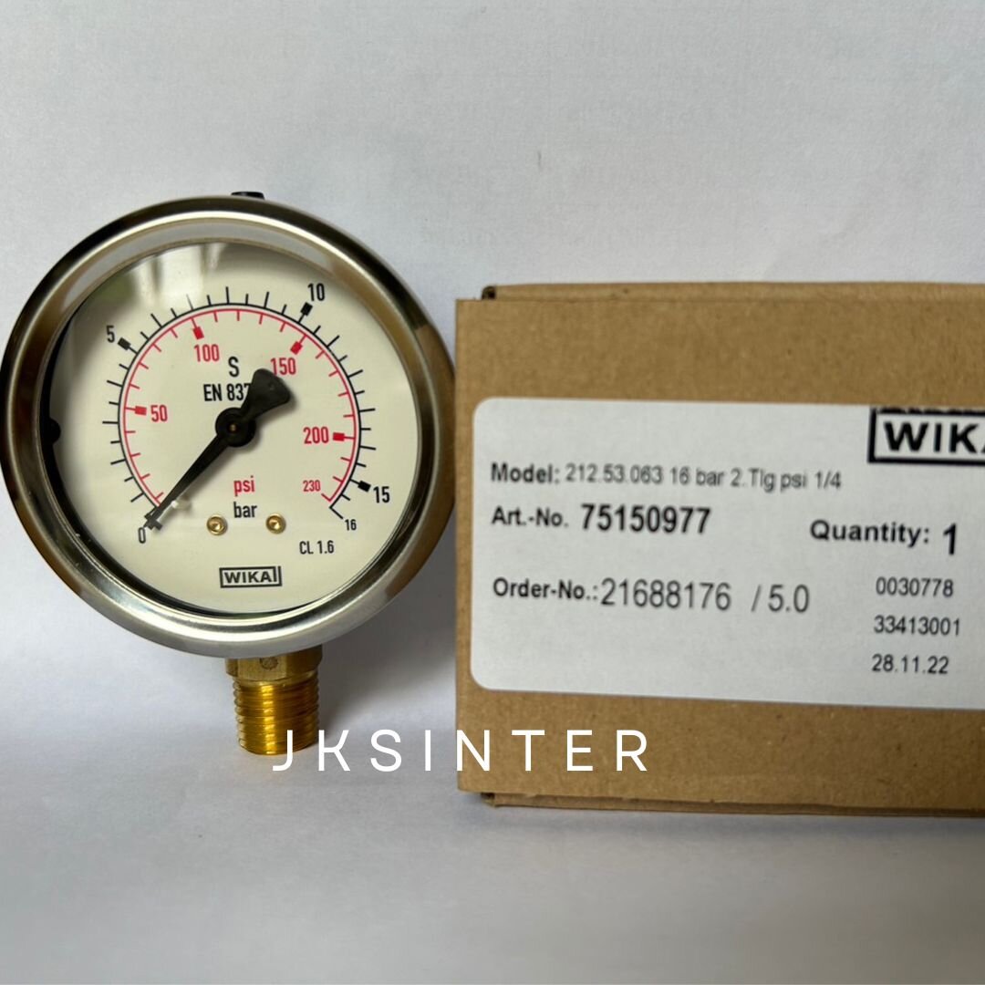 Wika Pressure Gauge 2.5" (0-16Bar) - บริษัท เจ เค เอส อินเตอร์เนชั่นแนล ...