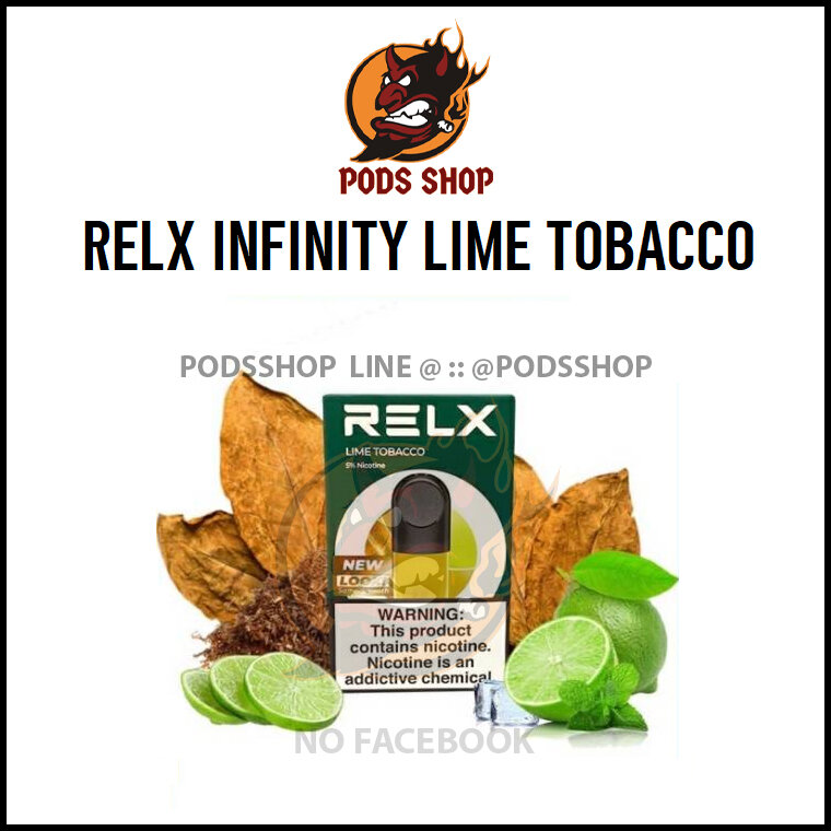 Relx Infinity Lime Tobacco Pod Close System - บุหรี่ไฟฟ้า น้ำยาบุหรี่ ...