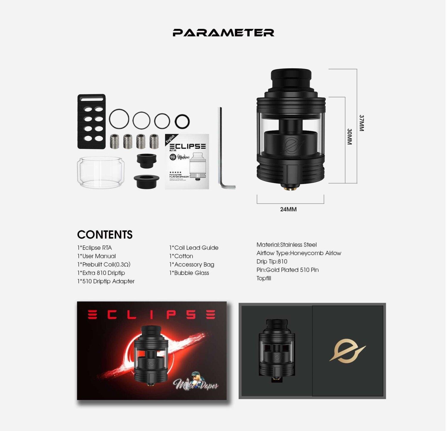 อะตอม Yacht Vape Eclipse RTA แท้ - บุหรี่ไฟฟ้า | น้ำยาบุหรี่ไฟฟ้า | พอต ...