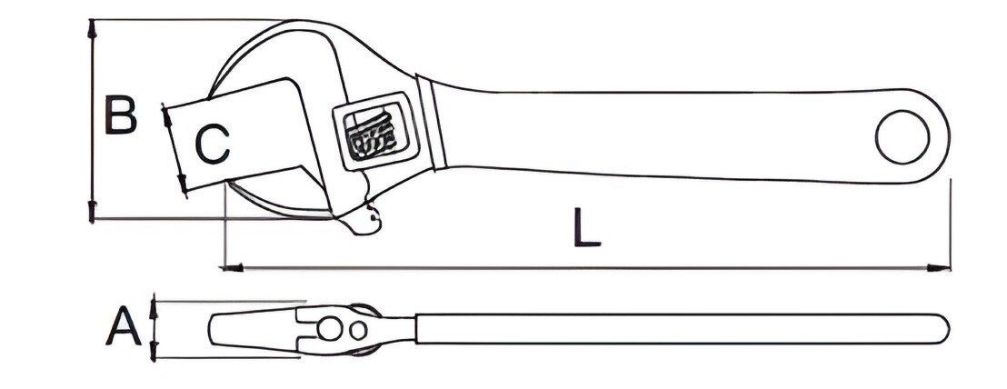 SATA 47205 ประแจเลื่อน 12 นิ้ว - HereTools