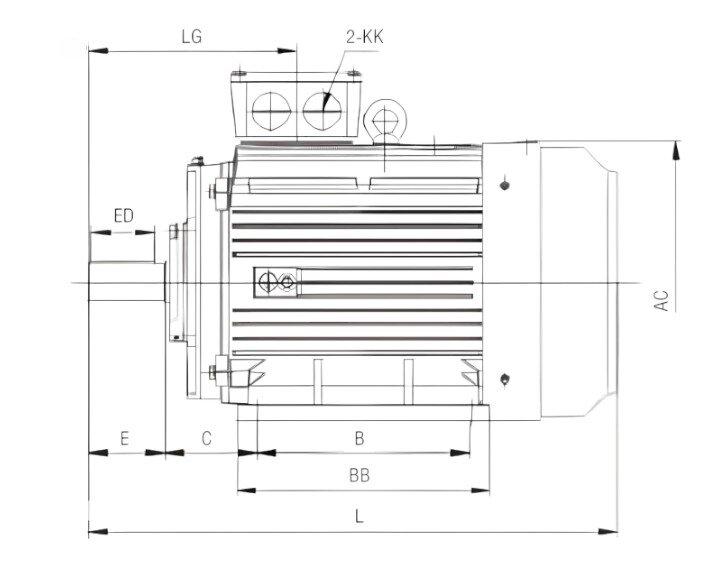 HASCON IE1.B3.4P.380-25.0HP มอเตอร์ รุ่น IE1 (แบบขาตั้ง) 25.0 แรงม้า ...