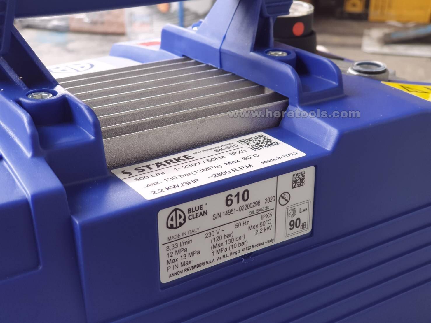 (SET) STARKE SK-610-T เครื่องฉีดน้ำแรงดันสูง (พร้อมรถเข็น) 130 บาร์ ...