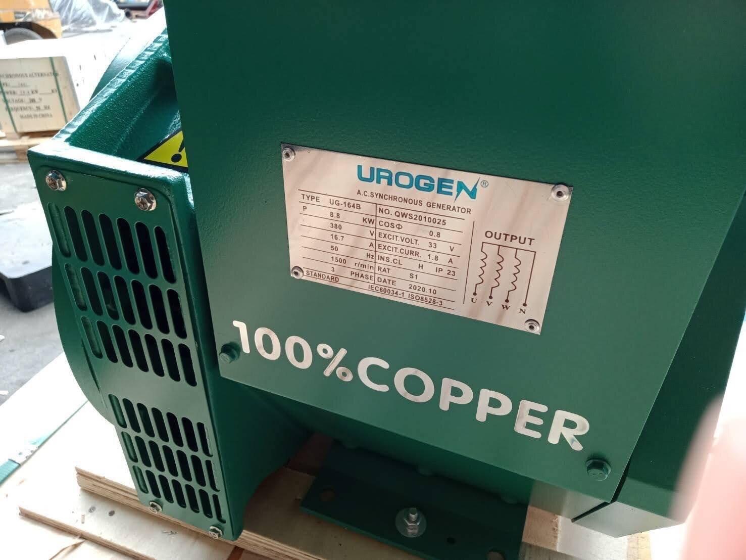 UROGEN 164B-220 ไดนาโมเพลาลอย Brushless 2 สาย 8.8 kW. 220V.(AVR | 1500 r.m.p.) (1ชุดมี 2ชิ้น ...