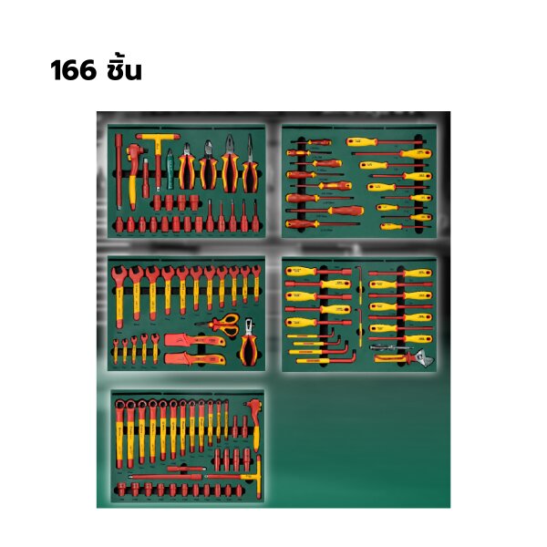 (SET) SATA 95121+09936 ตู้เครื่องมือช่าง 5 ชั้น พร้อมเครื่องมือช่างกัน ...