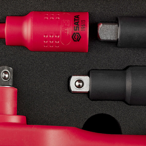 SATA 09268 ชุดบล็อกกันไฟฟ้า 3/8 นิ้ว 16 ตัว/ชุด (VDE Socket Set ...