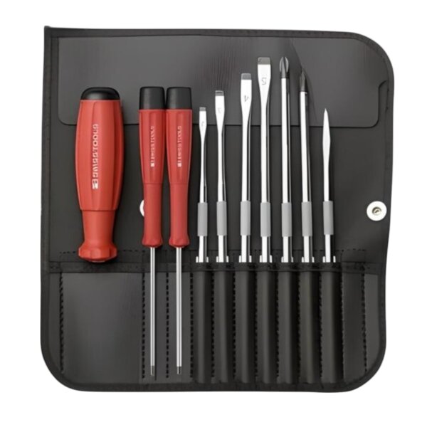 PB Swiss Tools PB-8220-IND ชุดไขควงซองหนัง 10 ตัว/ชุด (แบน | แฉก | ท็อก ...