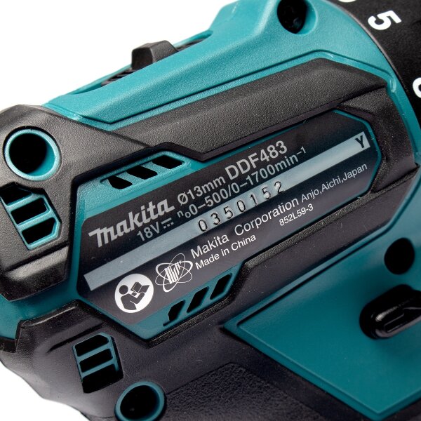 Makita DDF484RFE สว่านไร้สาย 18V. (แบต 3.0Ah x 2 + 1 แท่นชาร์จ) - HereTools