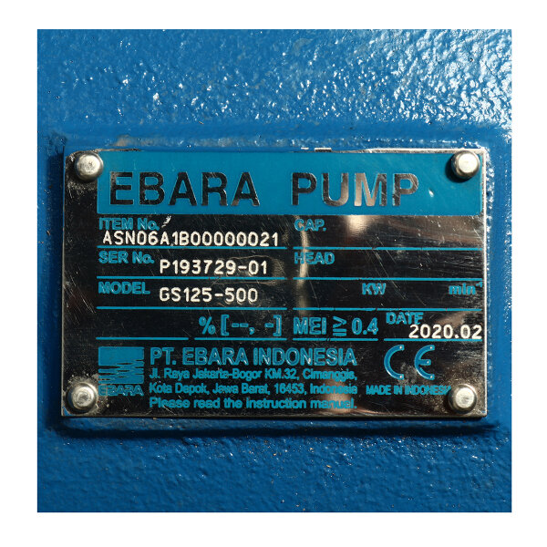EBARA GS 125-500 ปั้มเพลาลอย 150 x 125 มม. (ไม่รวมมอเตอร์ | ไม่รวมหน้า ...