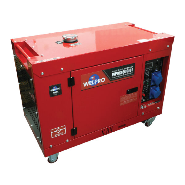 WELPRO WPDG6500ES1 เครื่องปั่นไฟดีเซล (เสียงเงียบ) 5.5 kW.12 HP (กำลัง ...