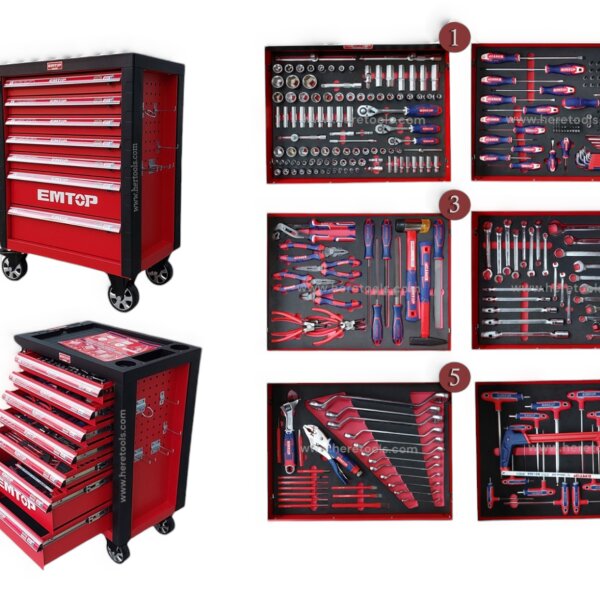 EMTOP EHTS03281 ตู้เครื่องมือช่าง 7 ชั้น พร้อมอุปกรณ์ 328 ชิ้น - HereTools