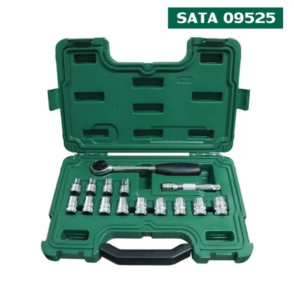 SATA 09006 บล็อกชุด 1/2 นิ้ว 6 เหลี่ยม (เบอร์ 8 - 32 มม.) 46 ตัว/ชุด ...