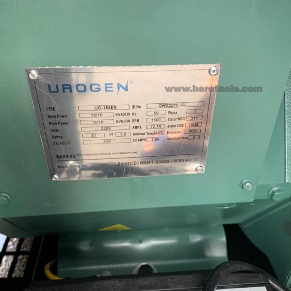 UROGEN LS3-22S-220V เครื่องปั่นไฟดีเซล 16 kW. จ่ายไฟ 220V. (ดีเซล 4 สูบ 28 แรงม้า ระบายความร้อน ...
