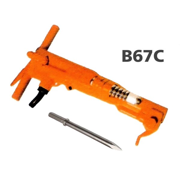 TOKU AA-1.3B-HEX เครื่องสกัดลม + ดอกสกัดปลายแหลม 12 นิ้ว (แกน 6 เหลี่ยม) made in Japan - HereTools