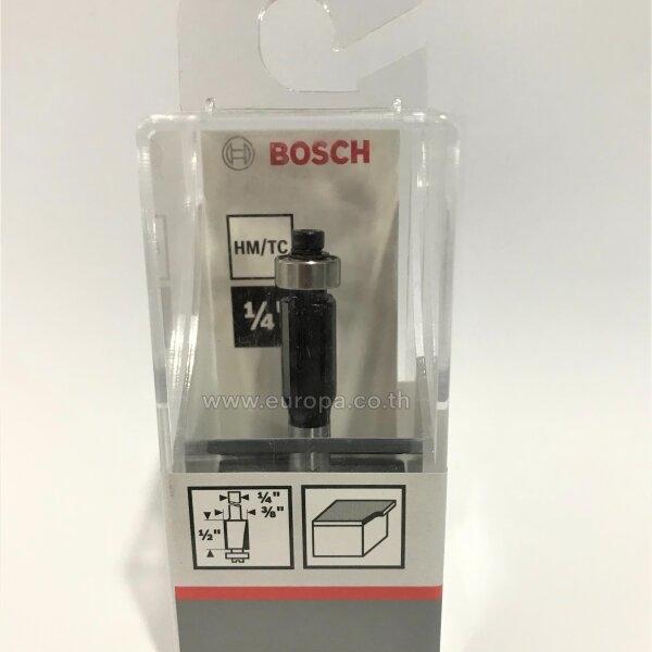 2608628636 BOSCH ดอกเร้าเตอร์ ตรงปลายลูกปืน แกน 1/4 นิ้ว - HereTools