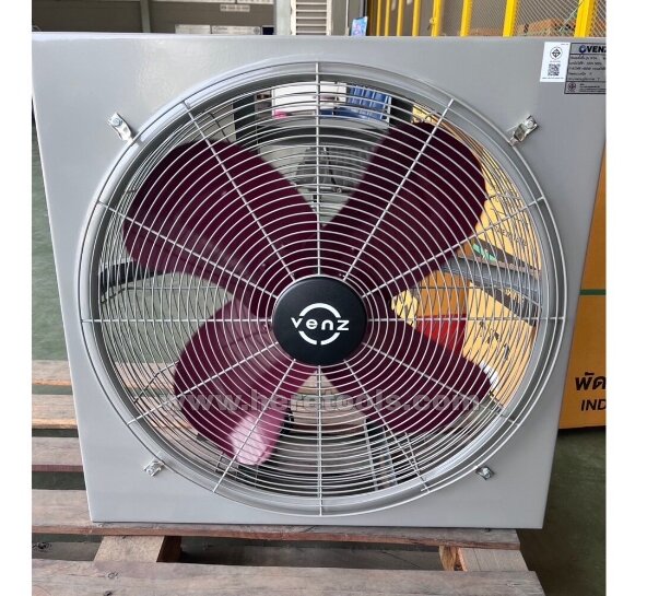 VENZ IF-24-FB-[S] พัดลมอุตสาหกรรม 24 นิ้ว ใบแดง หน้าตะแกรงถี่ (ก้นหอย ...