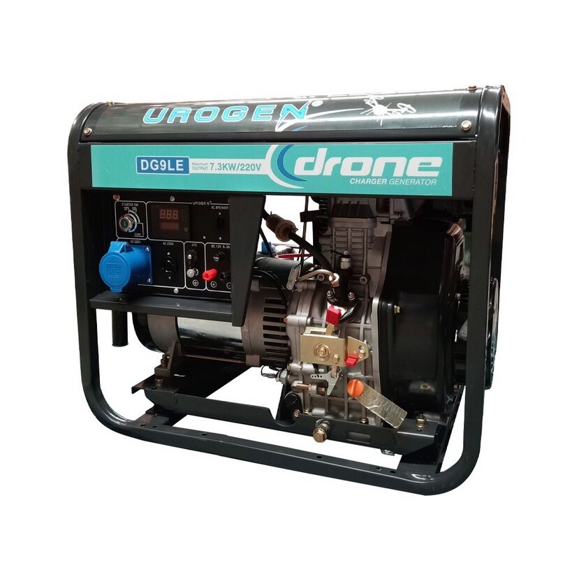 UROGEN DRONE-DG9LE เครื่องปั่นไฟดีเซล 7.3 kW. 16 แรงม้า จ่ายไฟ 220V. (กำลังไฟแนะนำ 6.7 kW ...