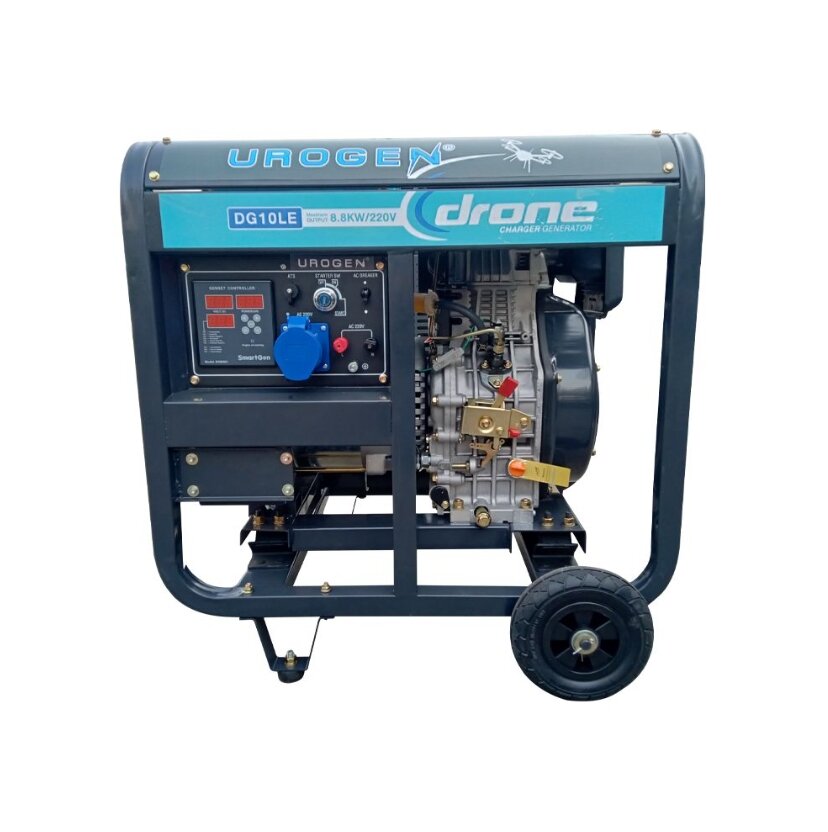 UROGEN DG10LE : เครื่องปั่นไฟดีเซล 9.0 kW. 20 แรงม้า 220V.(กำลังไฟฟ้าแนะนำ 8.0 kW.| สตาร์ทกุญแจ ...