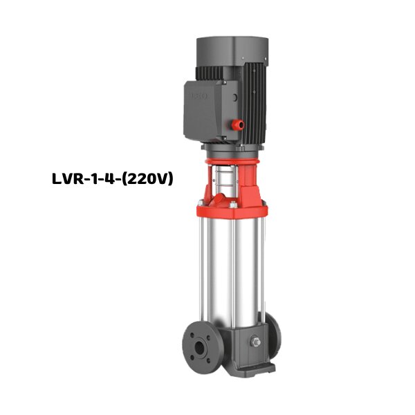 LEO LVR-1-4-(220V) ปั๊มน้ำสแตนเลสหลายใบพัดแนวตั้้ง (ฐานเหล็กหล่อ) DN 25 x DN 25, 1/2 HP 4 ใบพัด ...