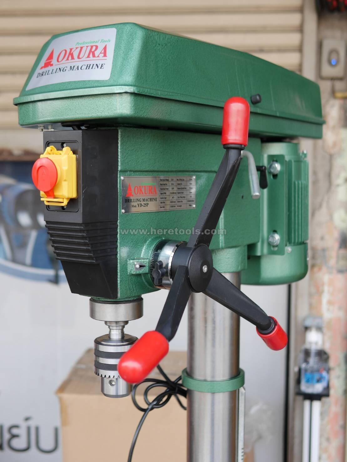 OKURA YD-25P สว่านแท่น 25 มม.(1 นิ้ว) 1.5 แรงม้า (220V.| รับประกัน 1 ปี) - HereTools